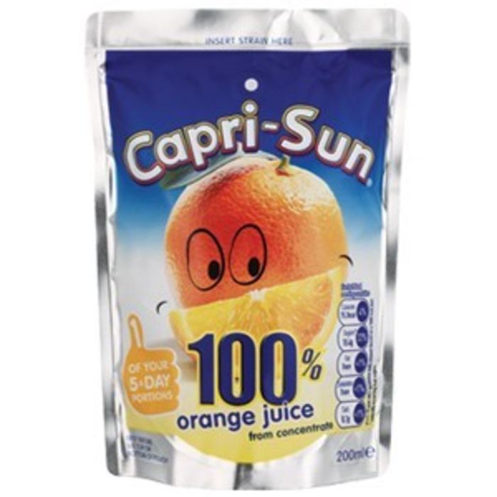 Buy Capri Sun 100% Orange Juice-40x200ml - Order Online From JJ Foodservice