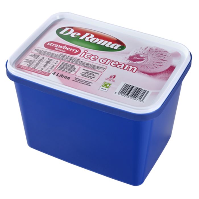 Buy De Roma Strawberry Soft Scoop Ice Cream-1x4L - Order Online From JJ ...